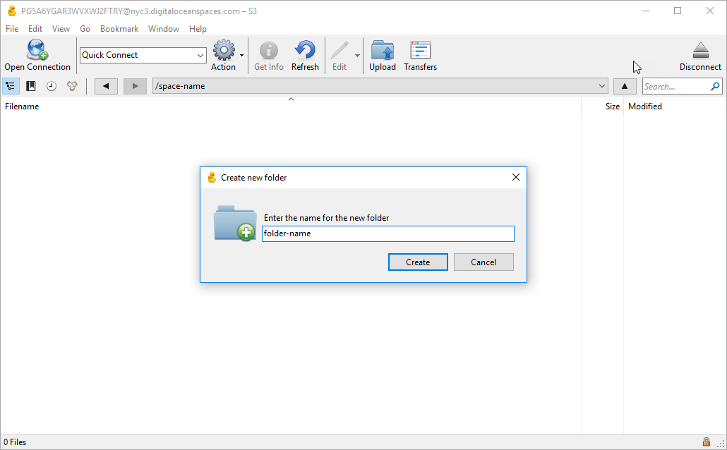 Using Cyberduck 6 2 x For Windows And MacOS With DigitalOcean Spaces 