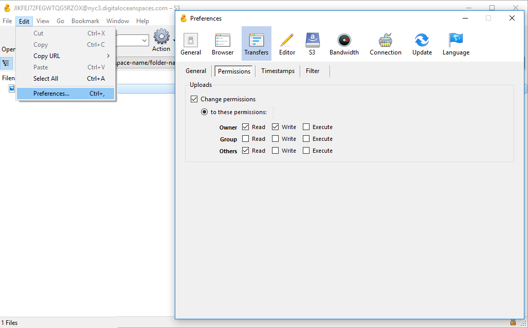 Using Cyberduck 6 2 x For Windows And MacOS With DigitalOcean Spaces DigitalOcean Documentation