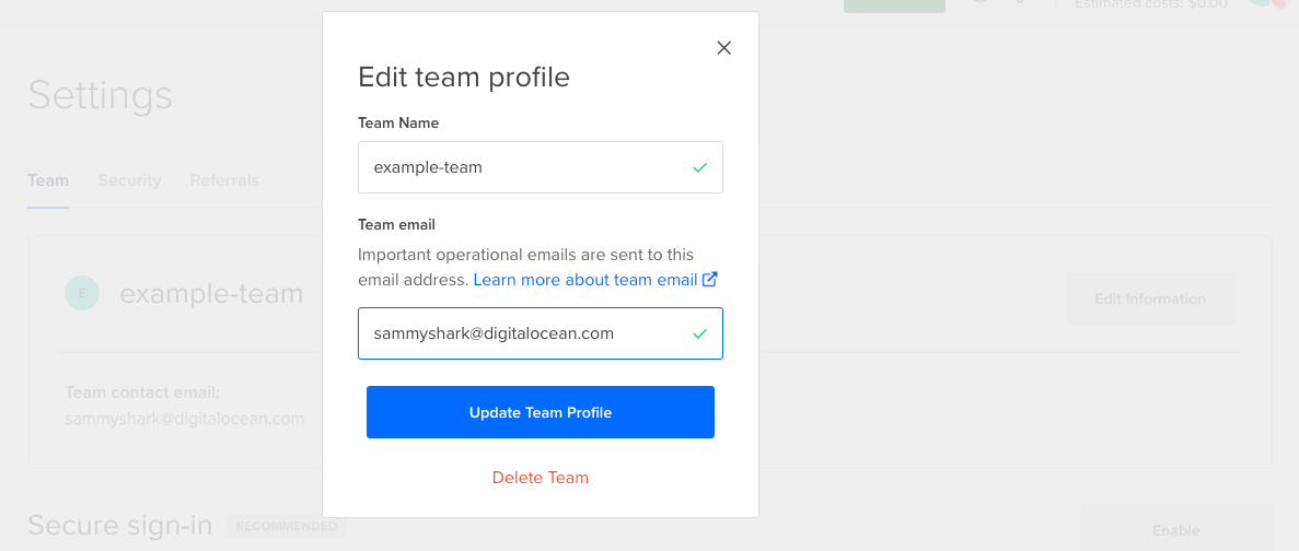 How To Delete Teams DigitalOcean Documentation